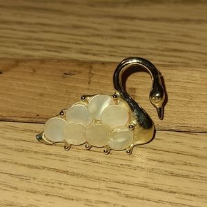 Jewelry | Vintage Mother Of Pearl Swan Brooch | Poshmark